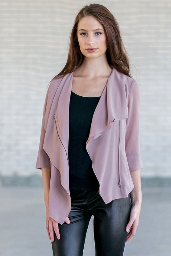 purple chiffon jacket