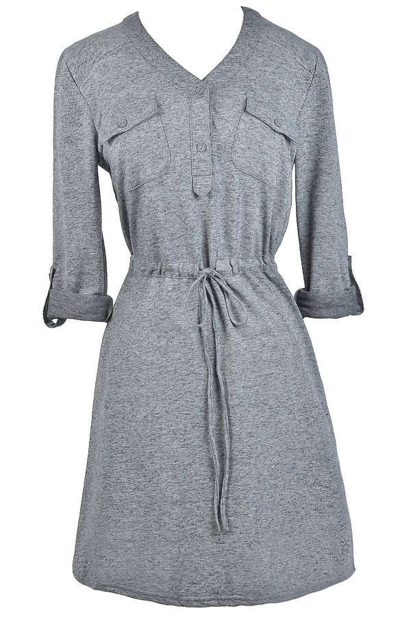 Cute Grey Tunic, Cute Grey Top, Fall Outfit Lily Boutique