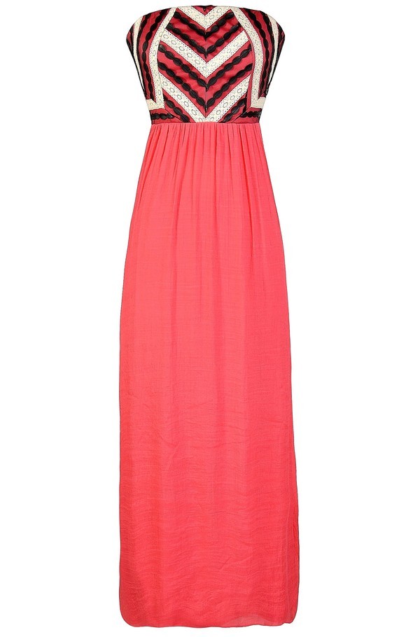 Cute Maxi Dress Coral Maxi Dress Coral Lace Maxi Dress Cute Summer