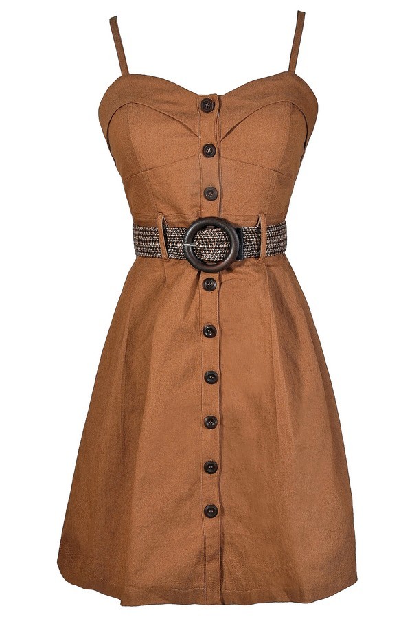 Safari Dress, Safari Style Dress, Camel Dress, Taupe Dress, Camel ...