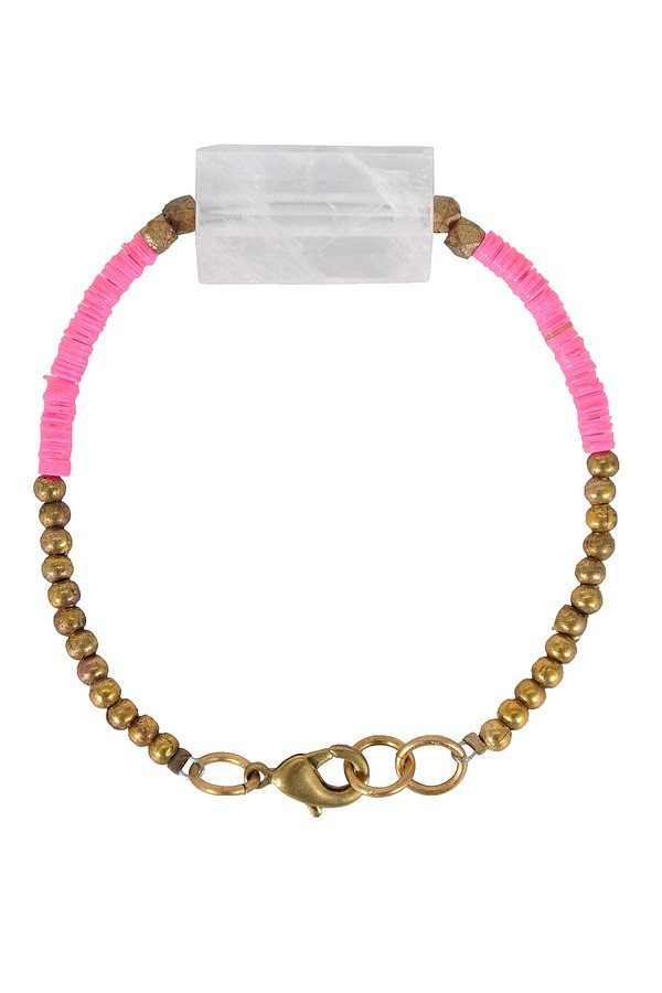 Cute Pink Bracelet, Cute Jewelry, Pink and Gold Bracelet Lily Boutique