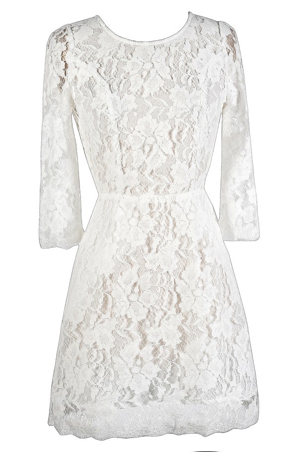 Off White Lace Dress, Ivory Lace Dress, Cute Lace Dress, Lace Open Back ...