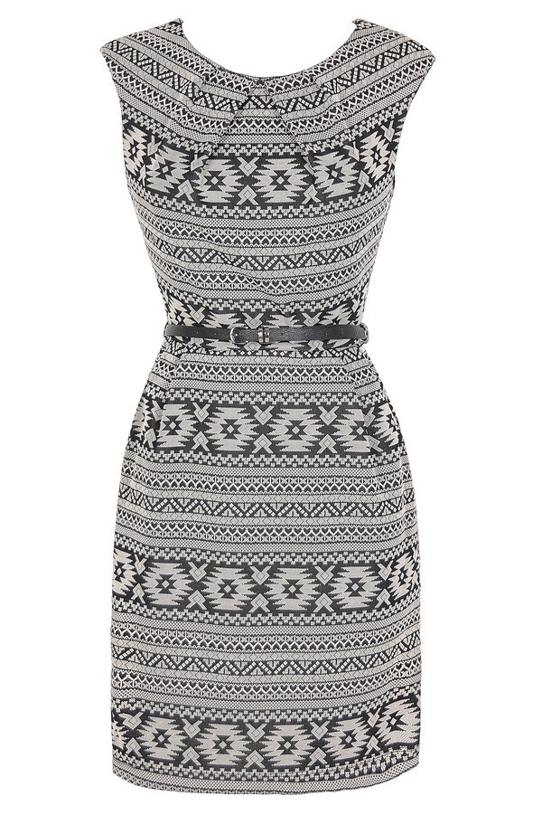 Aztec Print Dress, Cute Aztec Print Dress, Aztec Print Juniors Dress ...